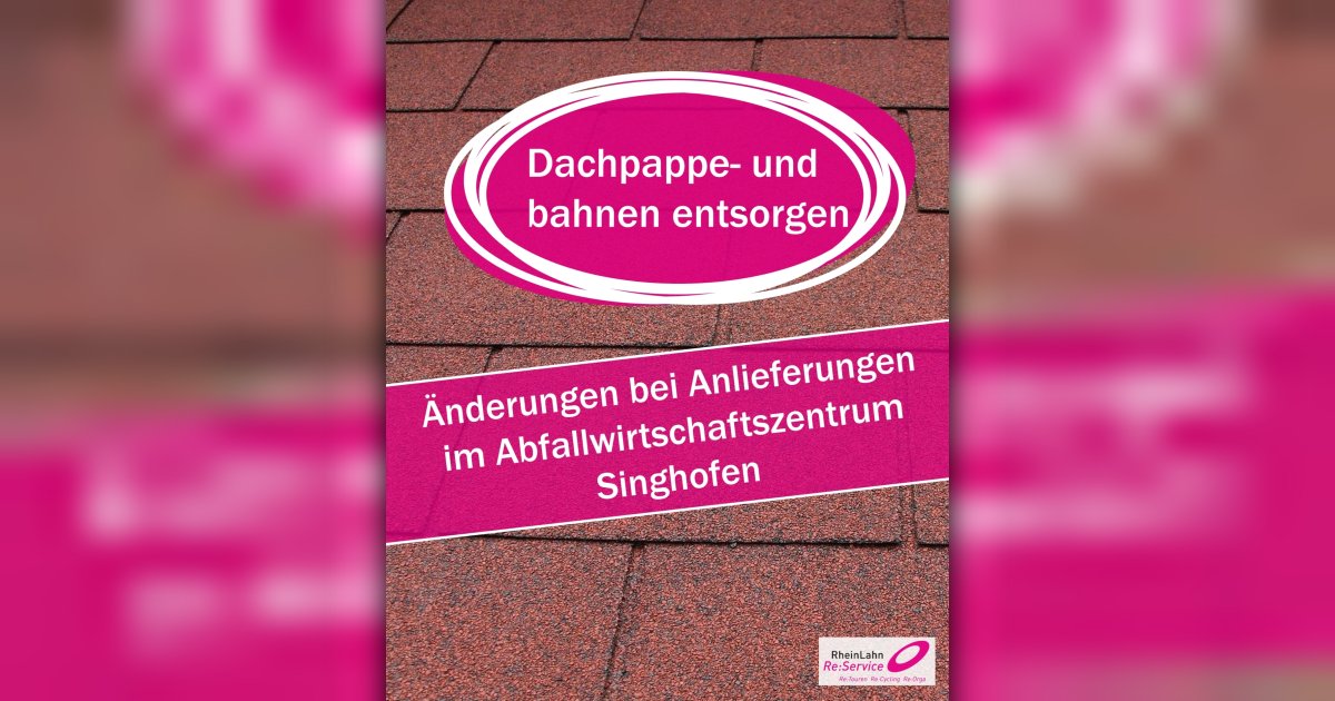Neue Regelung zur Entsorgung von Dachpappen: Änderungen bei der ...